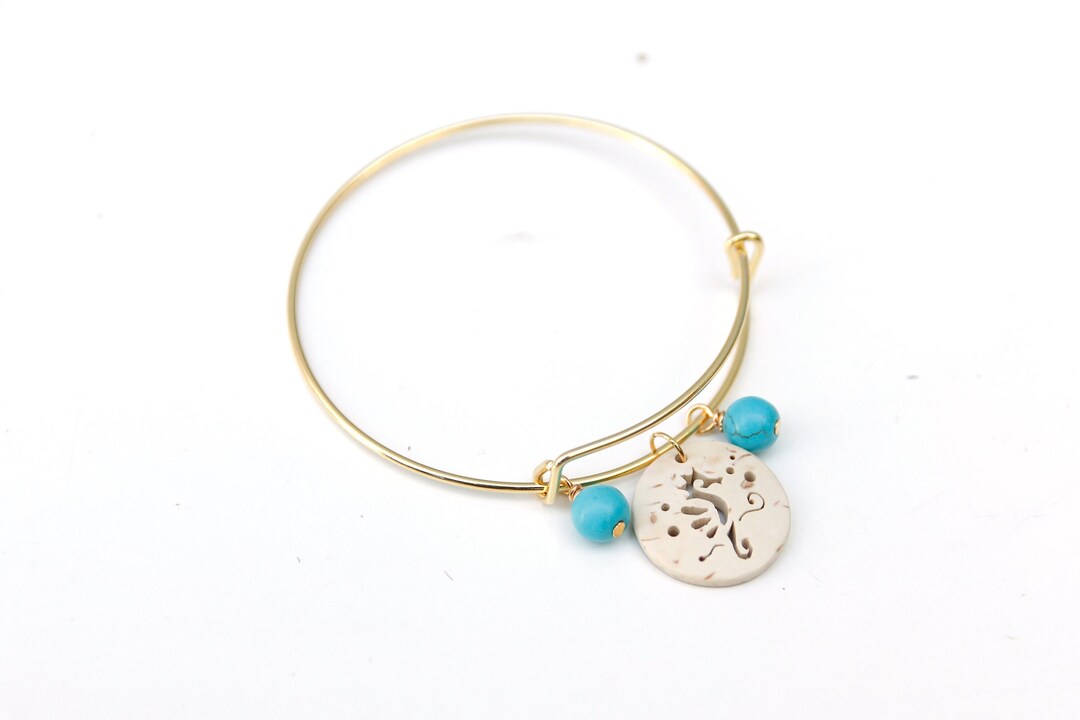 Seahorse Coconut Shell Bracelet Carved Coconut Charm - Etsy