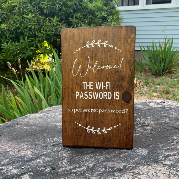 Custom Wifi Password Sign Internet Password Sign Guest Room | Etsy