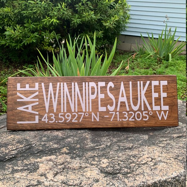 Lake Winnipesaukee Wooden Sign - Etsy