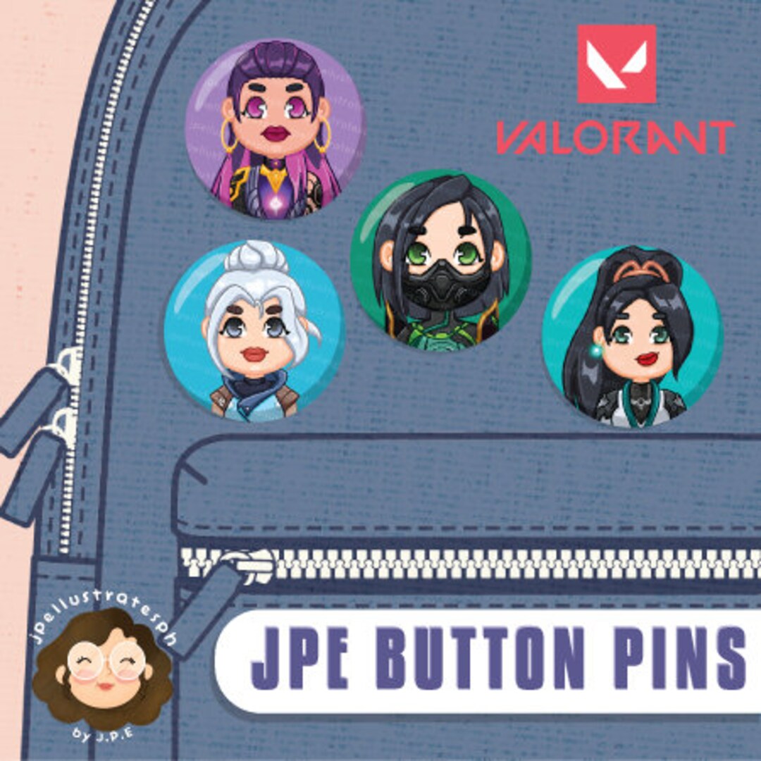 Valorant Agent Chibi Fanart Button Pin 1.25 Button - Etsy