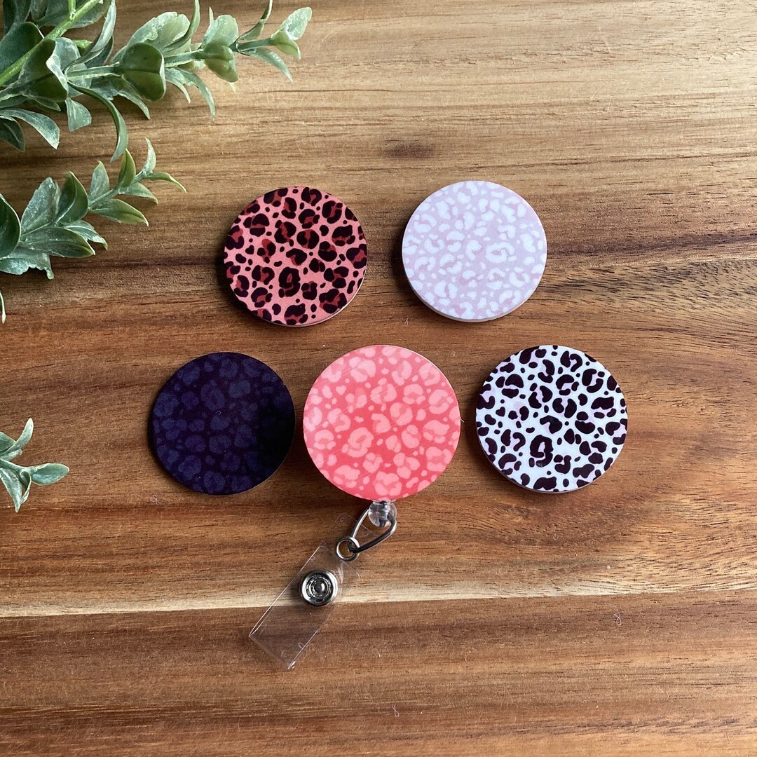 LEOPARD Collection Badge Topper for Interchangeable Badge Reel ...