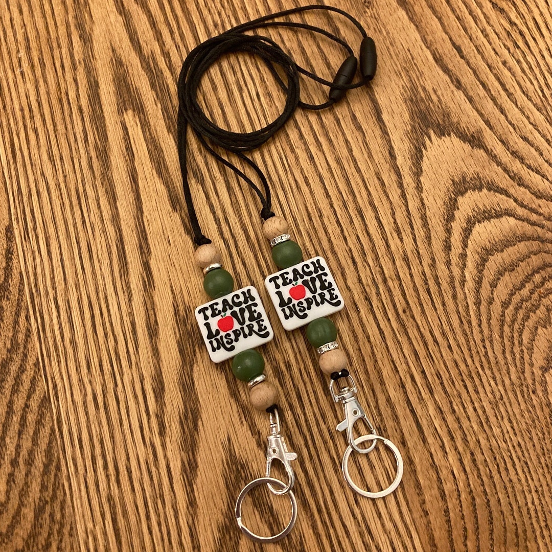 Teach Love Inspire Lanyard | Teacher Lanyard | Simple Lanyard | Teacher ...