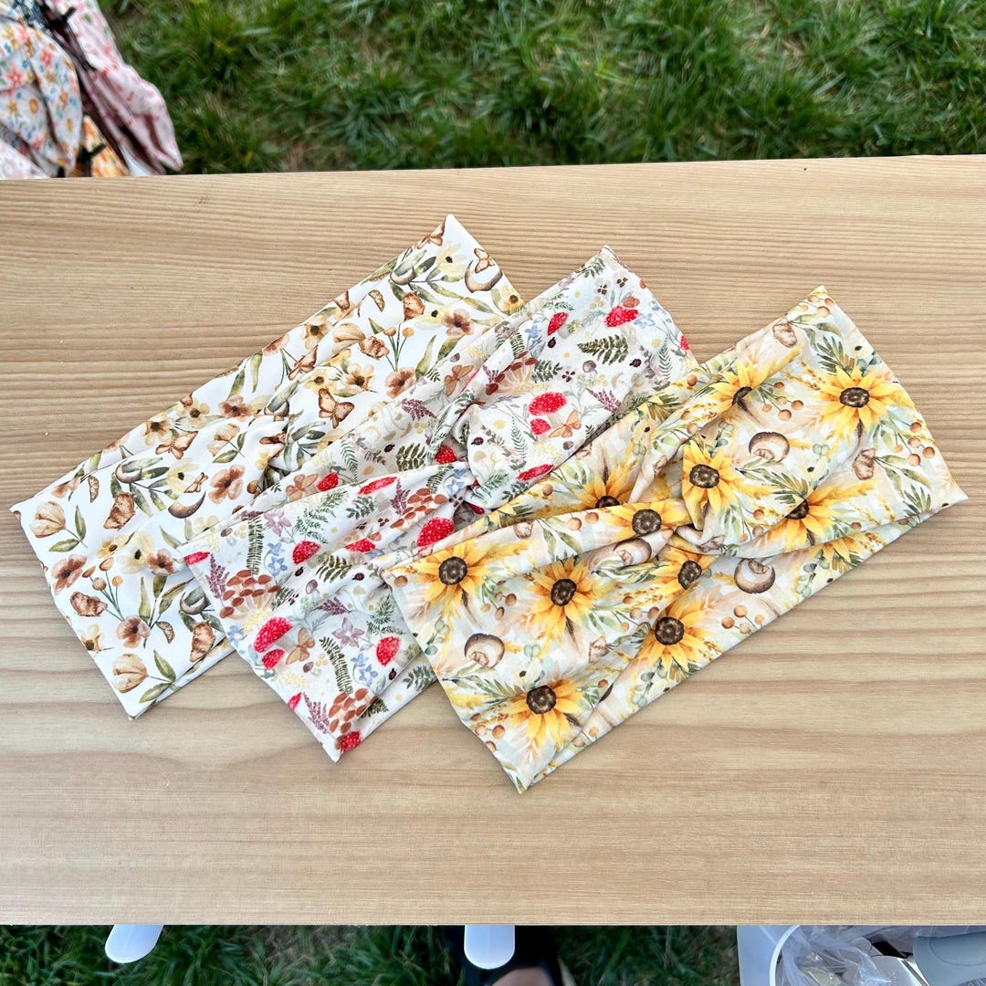 Fall Forest Moths Collection Twist Headband | Wide, Soft, Stretchy ...