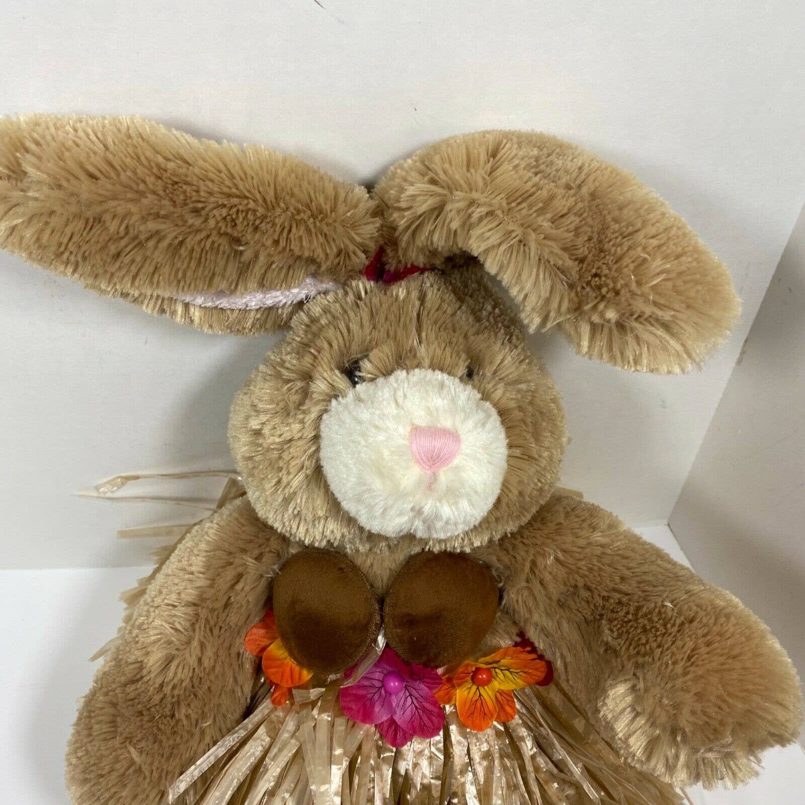 Build a Bear Bunny Rabbit Plush 16 Teddy Hawaiian Hula Grass | Etsy