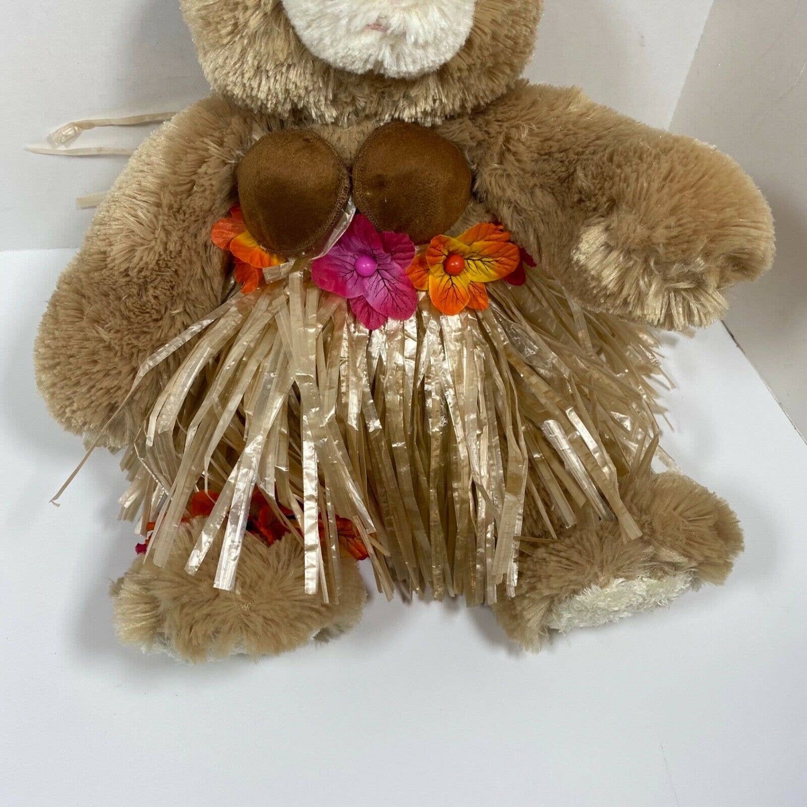 Build a Bear Bunny Rabbit Plush 16 Teddy Hawaiian Hula Grass | Etsy