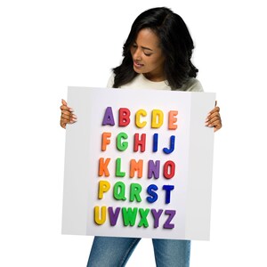 Alphabet Abc Poster, ABC Alphabet Wall Hanging , Educational Chart ...