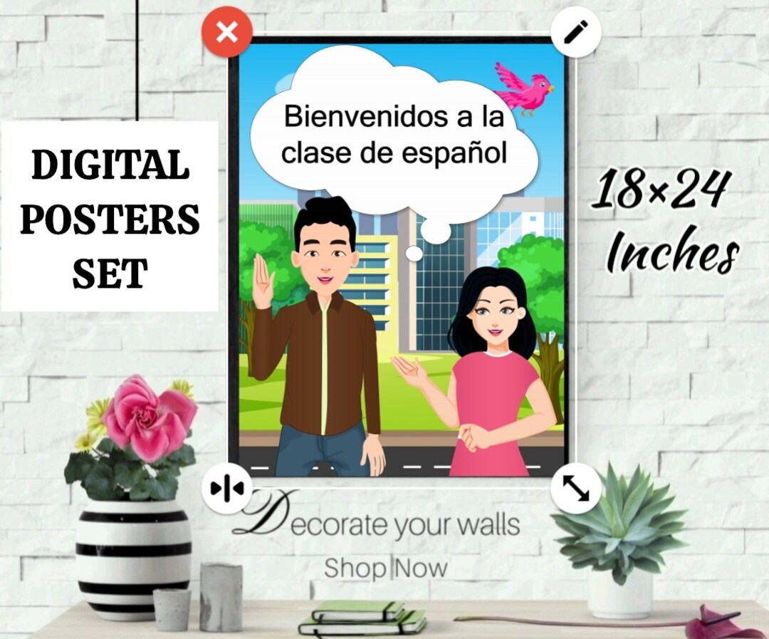 DIGITAL POSTER, Bilingual Posters, Wall Decor, Poster, Posters, Teacher ...