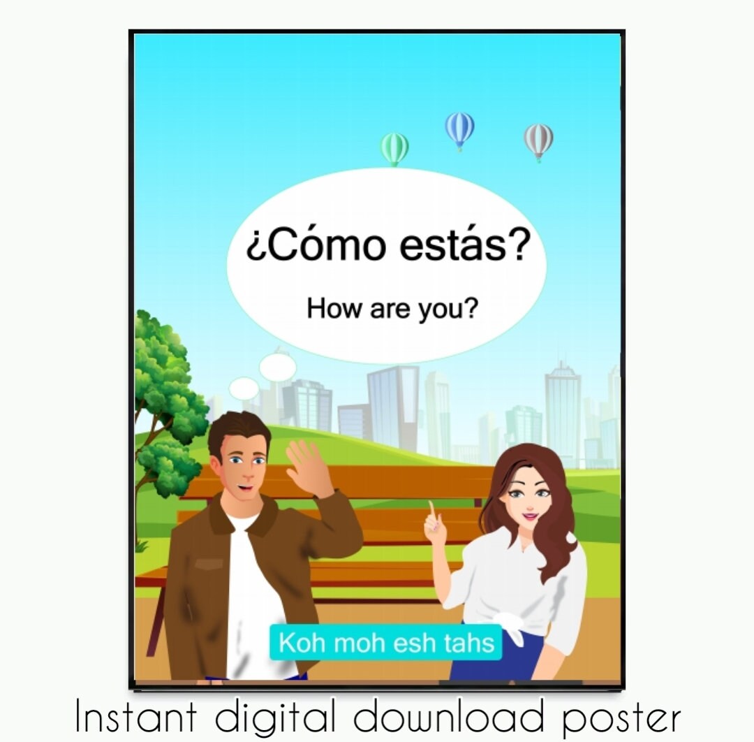 HOW Are You Poster, Cómo Estás Wall Decor, Pdf Format, Digital Download ...