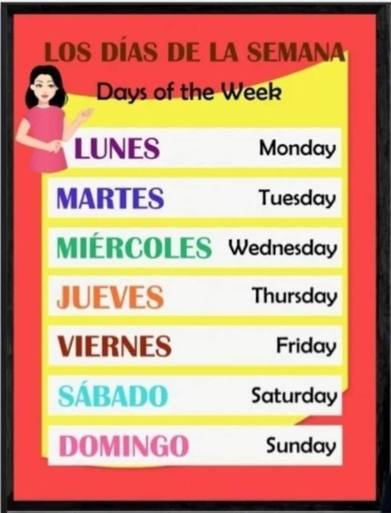 ENGAGING Language Learning: Days of the Week Poster, Captivating ...