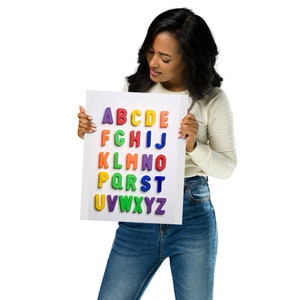Alphabet Abc Poster, ABC Alphabet Wall Hanging , Educational Chart ...