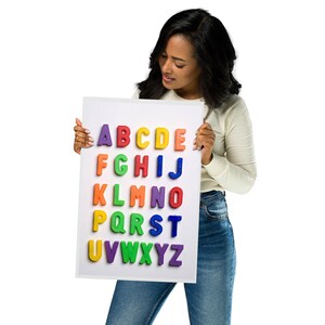 Alphabet Abc Poster, ABC Alphabet Wall Hanging , Educational Chart ...