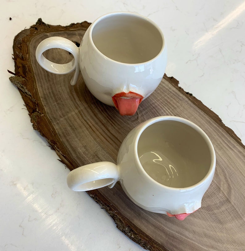 Lip With Lipstick and Tongue/coffee Mug/ Tea Mug - Etsy
