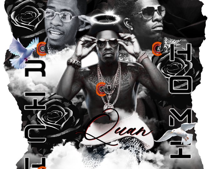 Graphic T-shirt Design, Rich Homie Quan, Rapper, Male Artist PNG RIP - Etsy