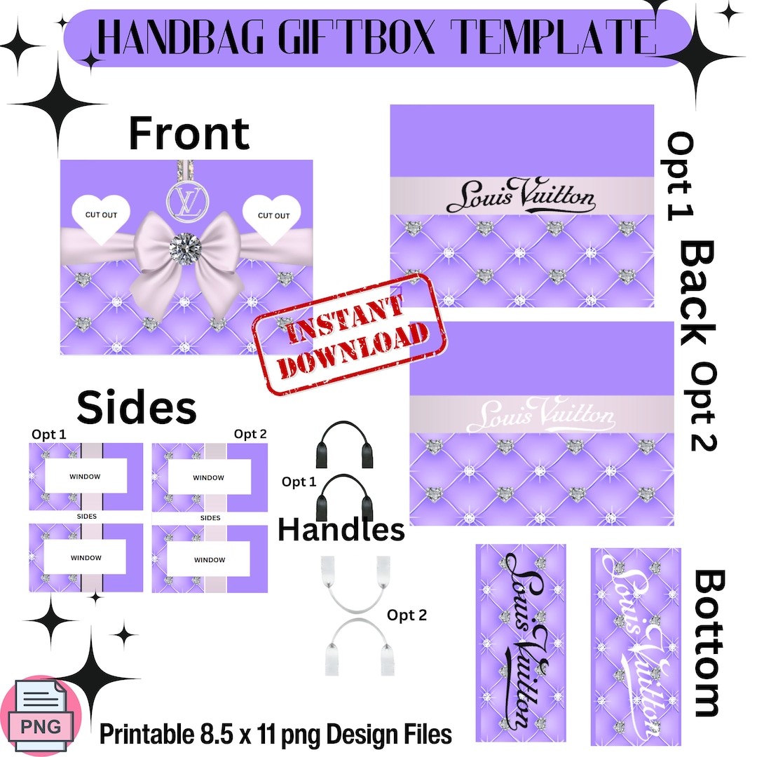 Digital Handbag Purse Template Canva Editable - Etsy