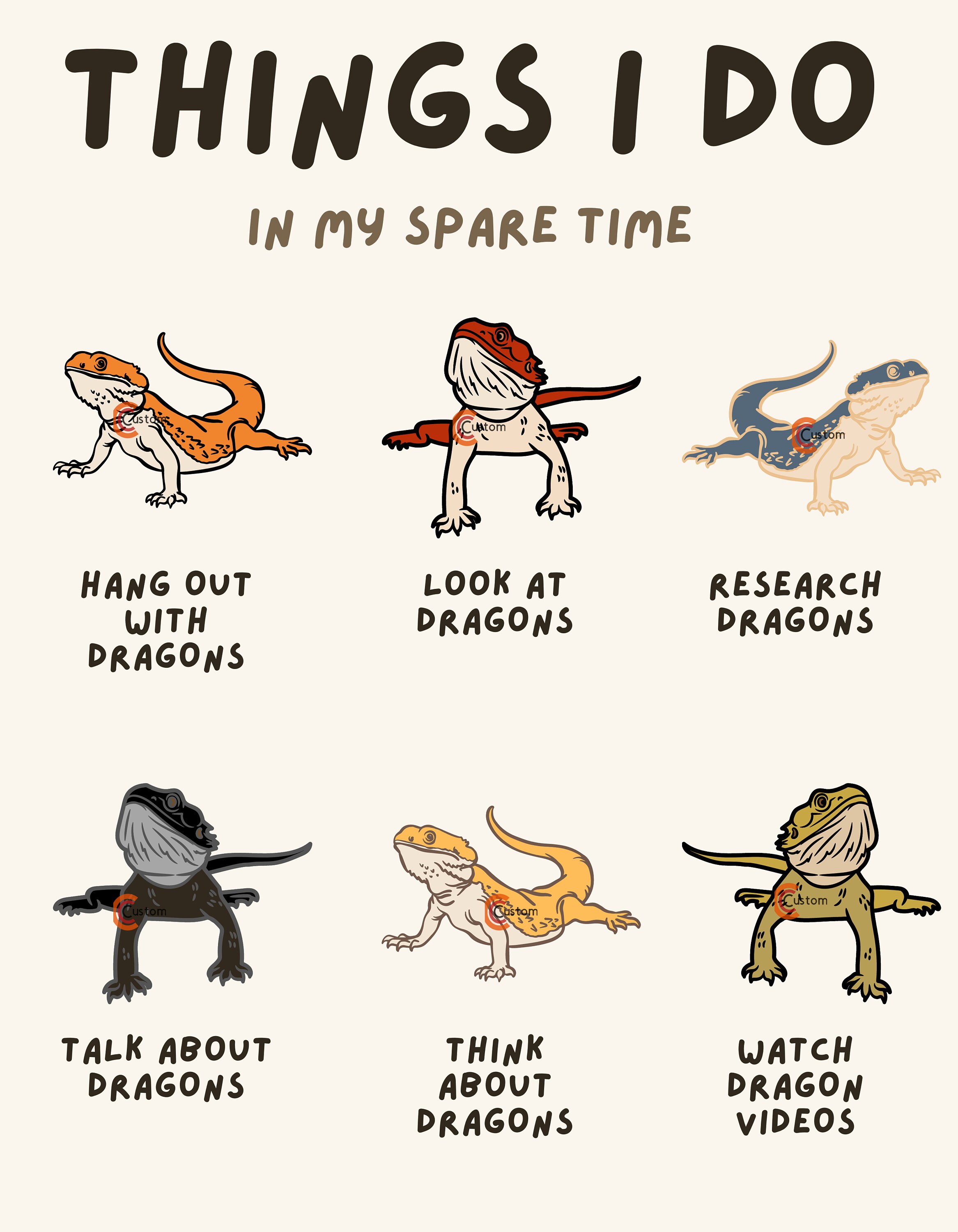 Reptile Lovers Bearded Dragon Design PNG File - Etsy