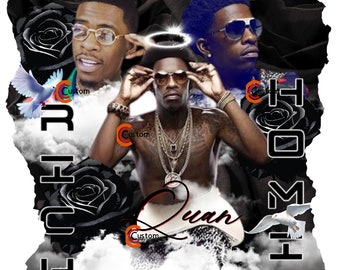 Graphic T-shirt Design, Rich Homie Quan, Rapper, Male Artist PNG RIP - Etsy