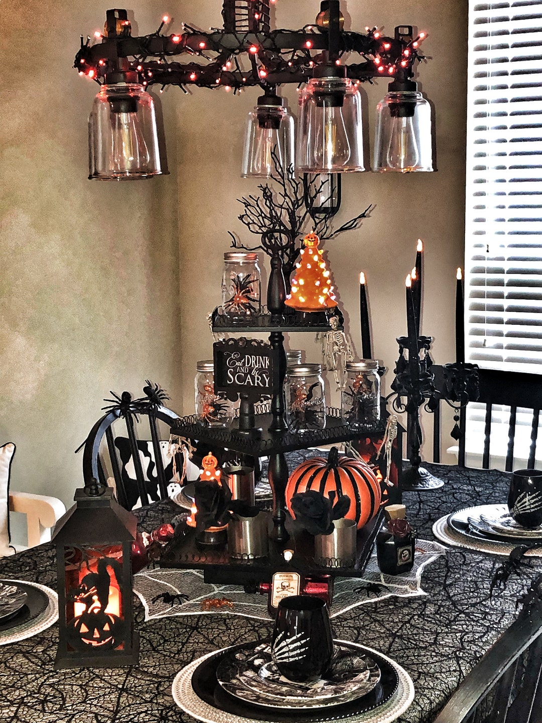Halloween Tablescape Kit, Halloween Table, Halloween Table Ideas - Etsy