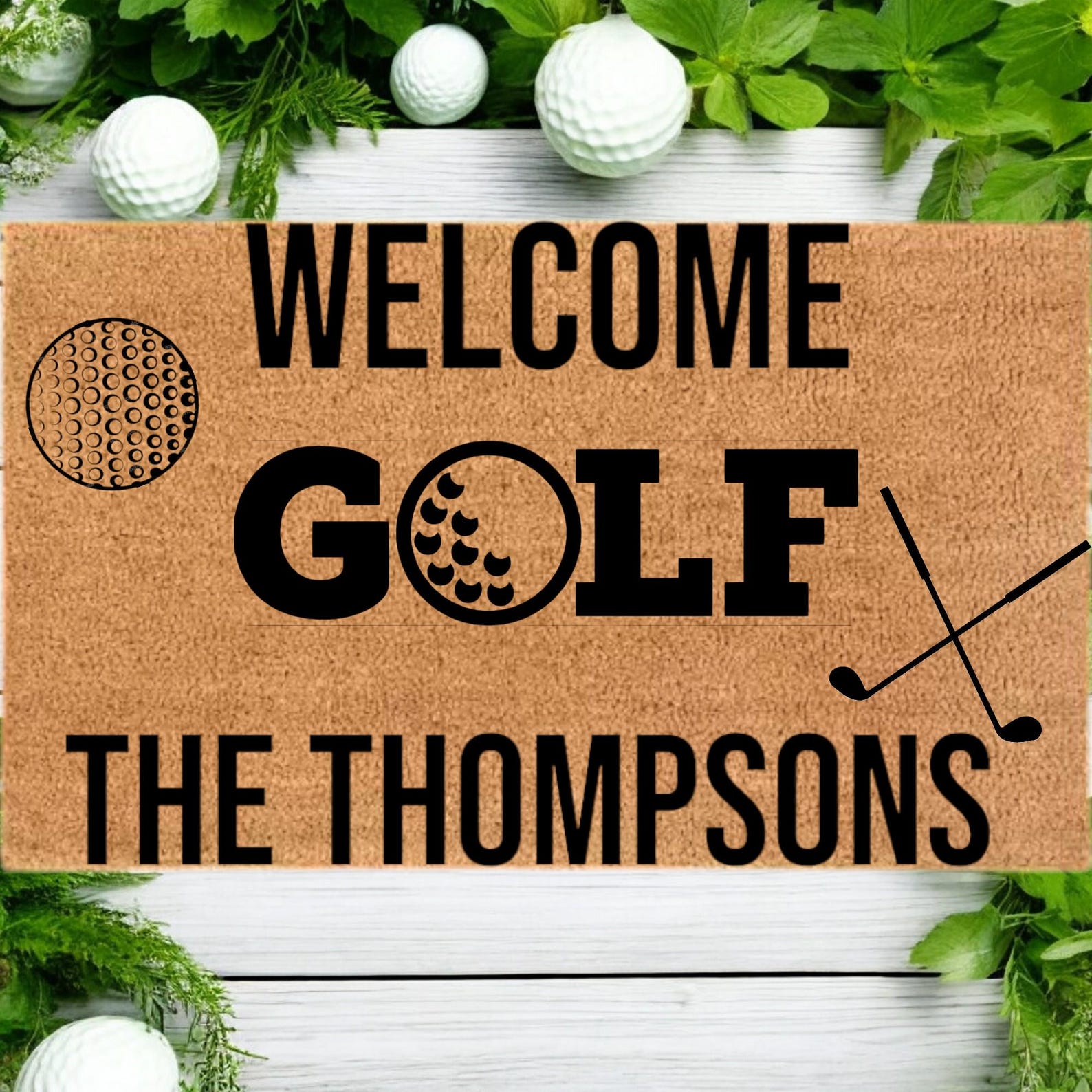 Custom Golf Doormat, Custom Golf Decor, Golf Gift, Golf Gift for Man ...