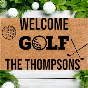Custom Golf Doormat, Custom Golf Decor, Golf Gift, Golf Gift for Man ...