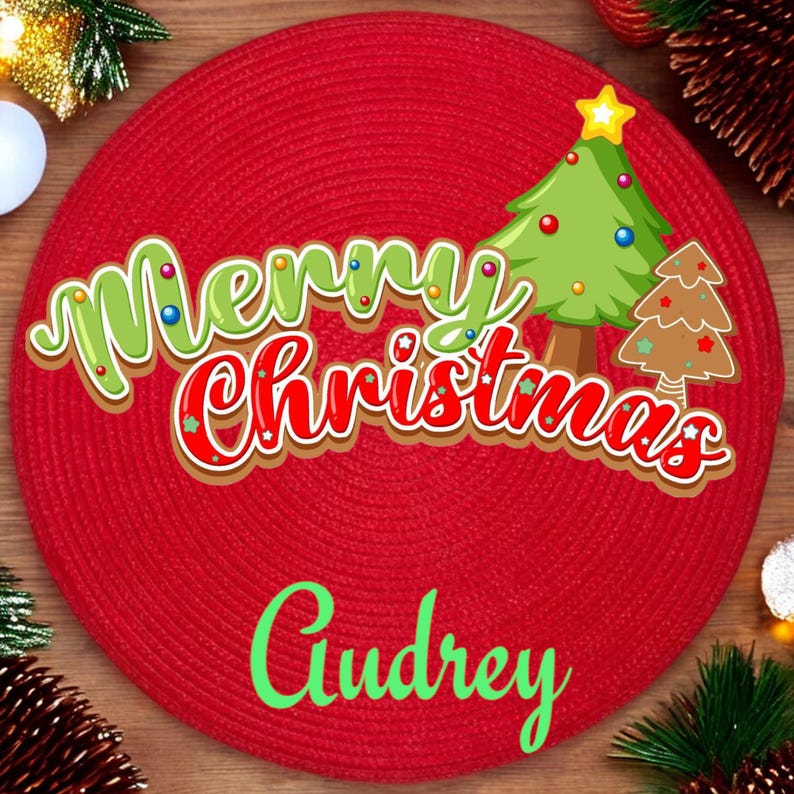 Personalized Christmas Placemat, Custom Christmas Placemat, Christmas ...