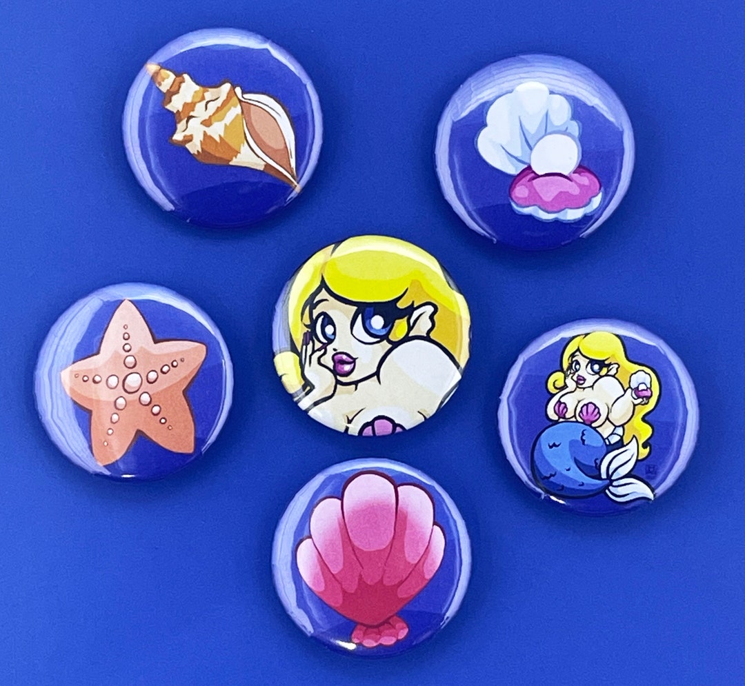 Mer Ma'am Set of 6 Button Badges - Etsy