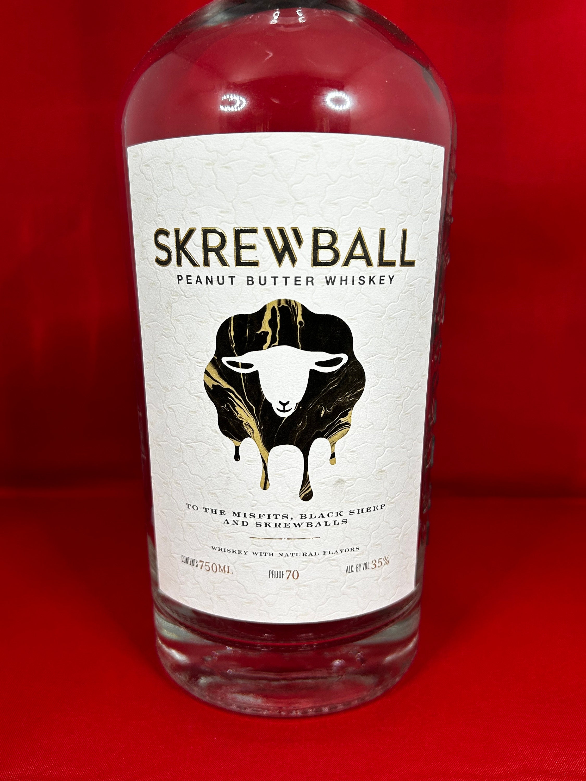 EMPTY Screwball Alcohol Glass Bottle, Screwball Peanut Butter Whiskey ...