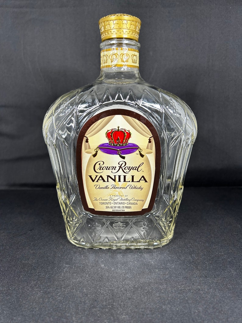 Empty Crown Royal Vanilla Bottle: 750 Ml, Bar Mancave Decoration - Etsy