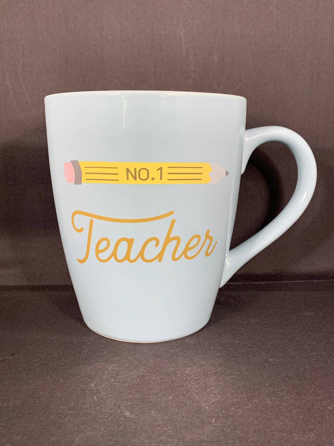 Number 1 Teacher Coffee Mug: X-large Stoneware Pen & Pencil Holder - Etsy