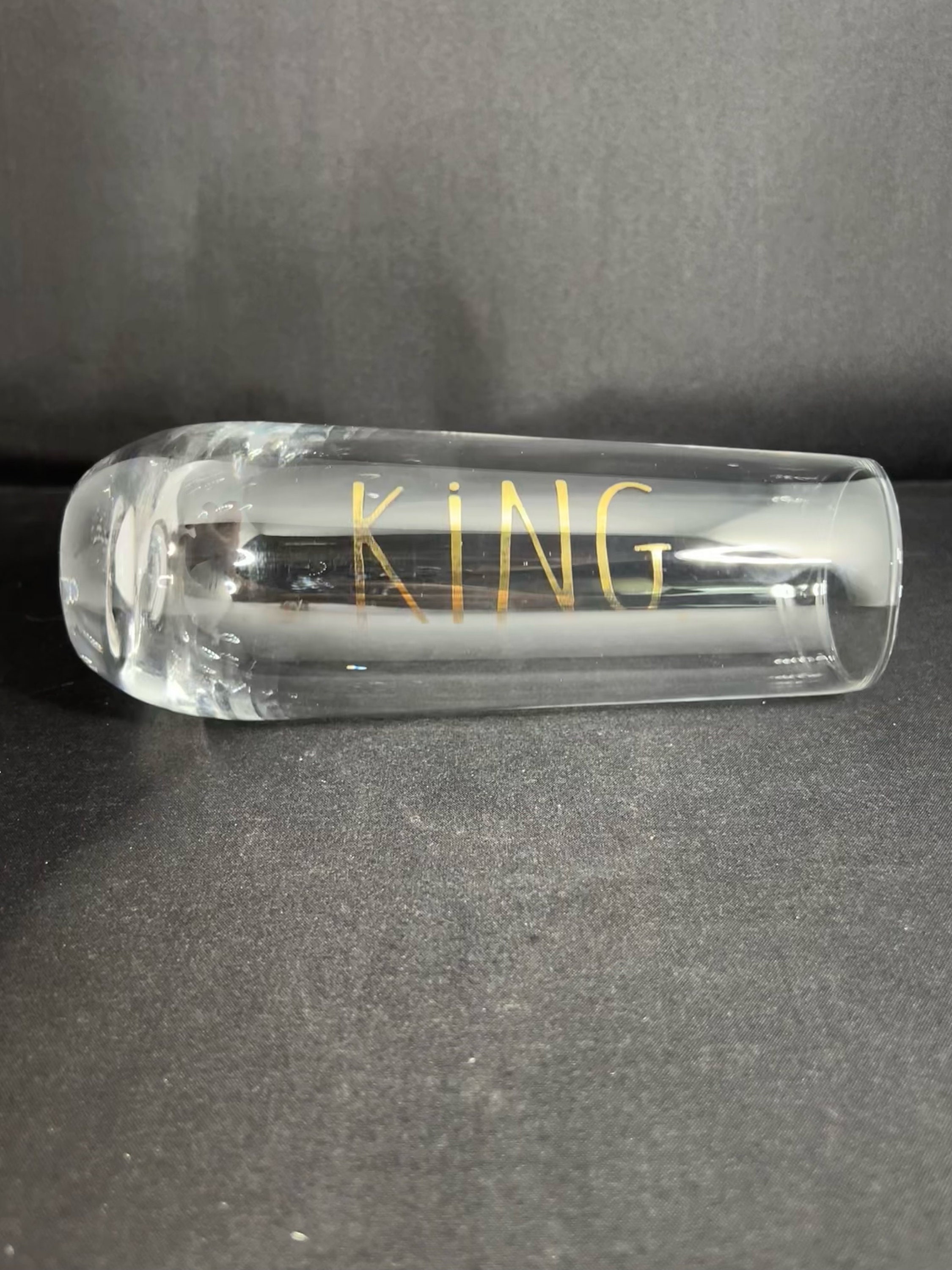 Rae Dunn King Glass Tumbler, Skinny Tall Glass, Drinkware, Unique - Etsy