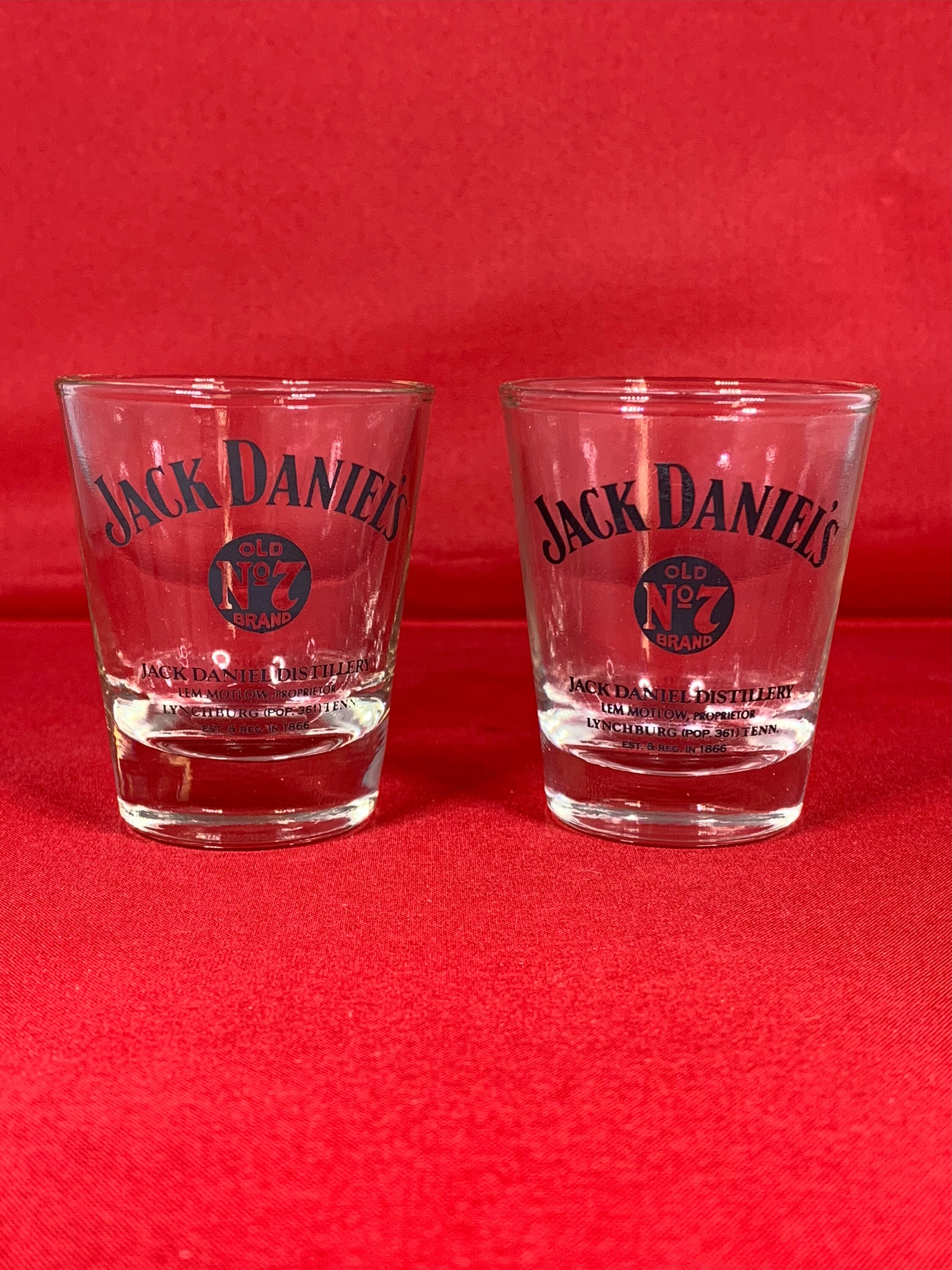 Jack Daniels Shot Glasses Jack Daniels Whiskey Tennessee Whiskey Shots Barware Bar Old No 7 Brand Jack Daniel Distillery Etsy