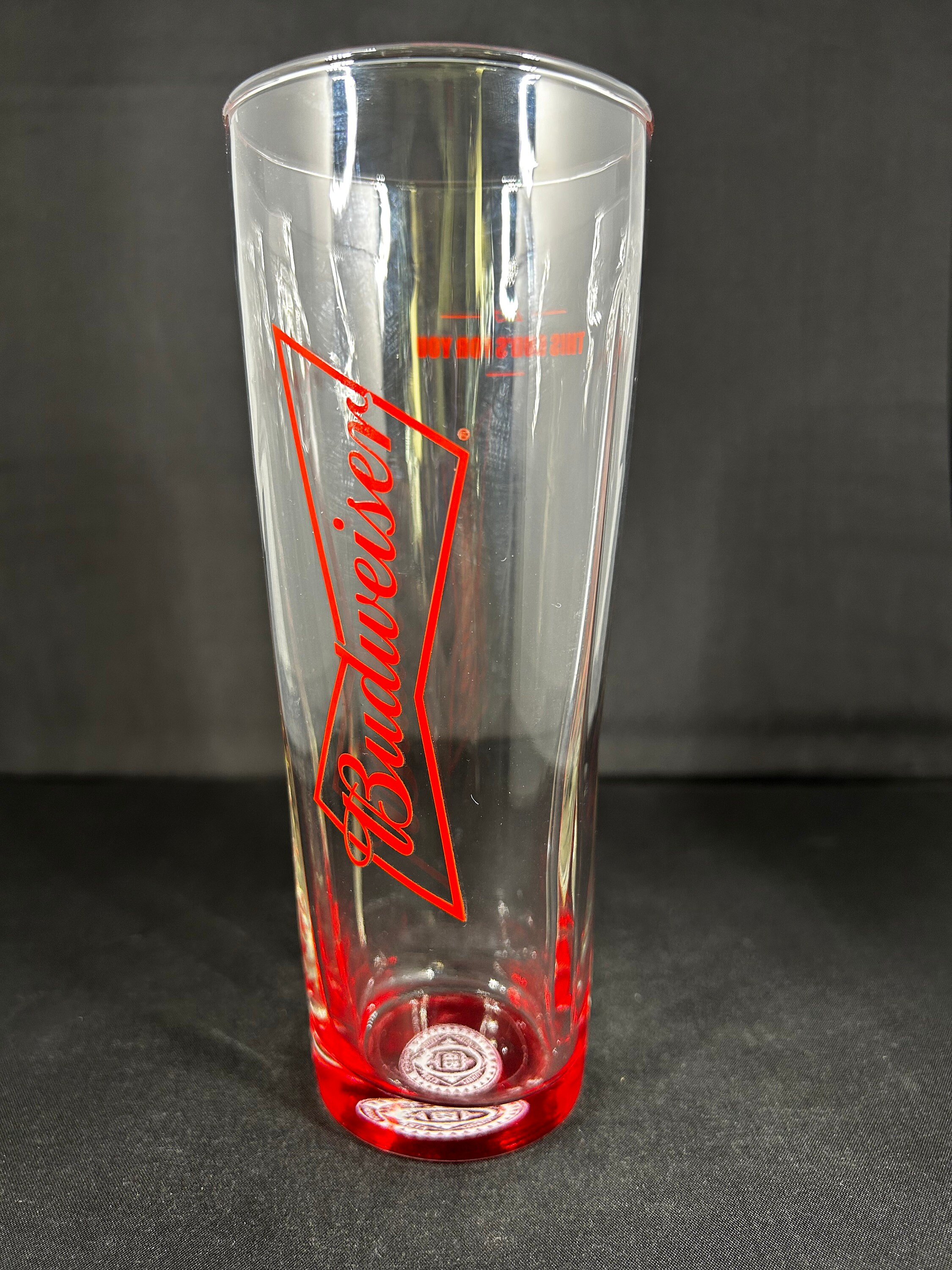 Budweiser Tall Pint Glass, Budwesier Beer, This Bud's for You Glass ...