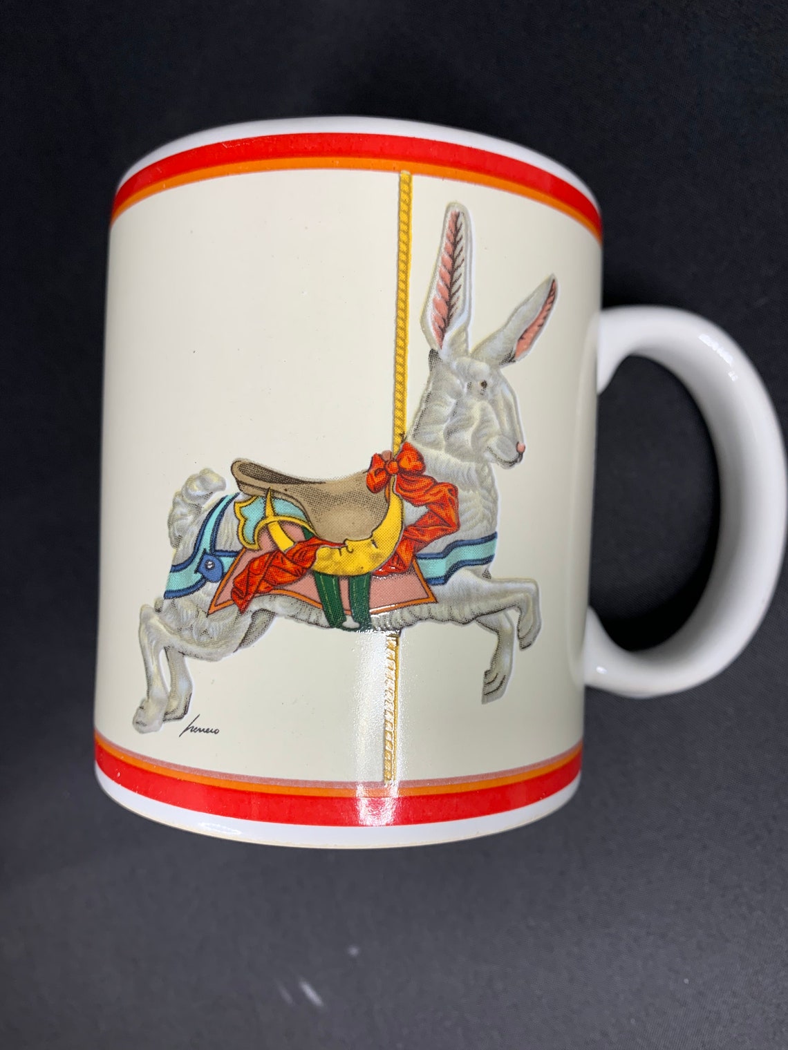 Rabbit Carousel Ride Coffee Mug, Rabbit Merry Go Round Coffee Cup ...