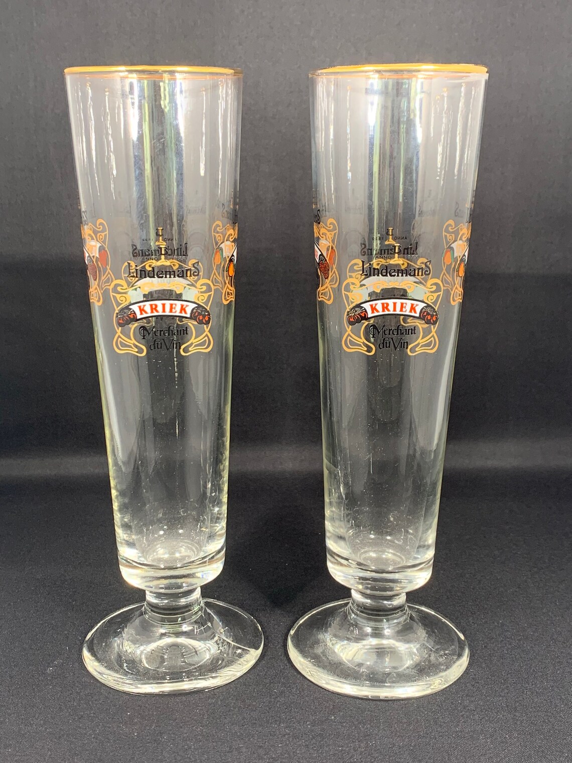 Flûtes à bière Lindemans Tall Beer Flutes Paire de 2 - Etsy France