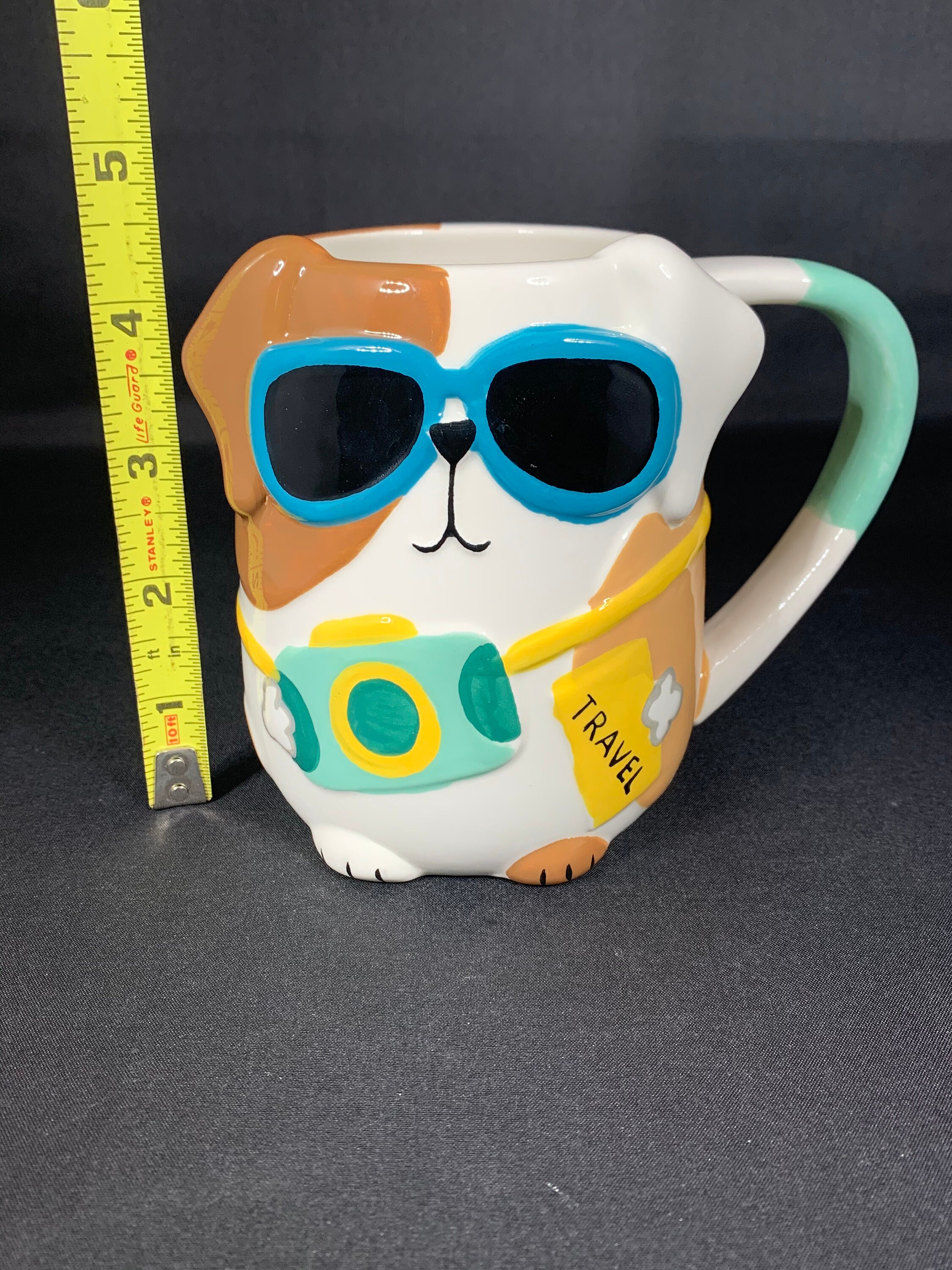 3D Dog Coffee Mug Traveling Dog Coffee Cup Dog With Glasses - Etsy