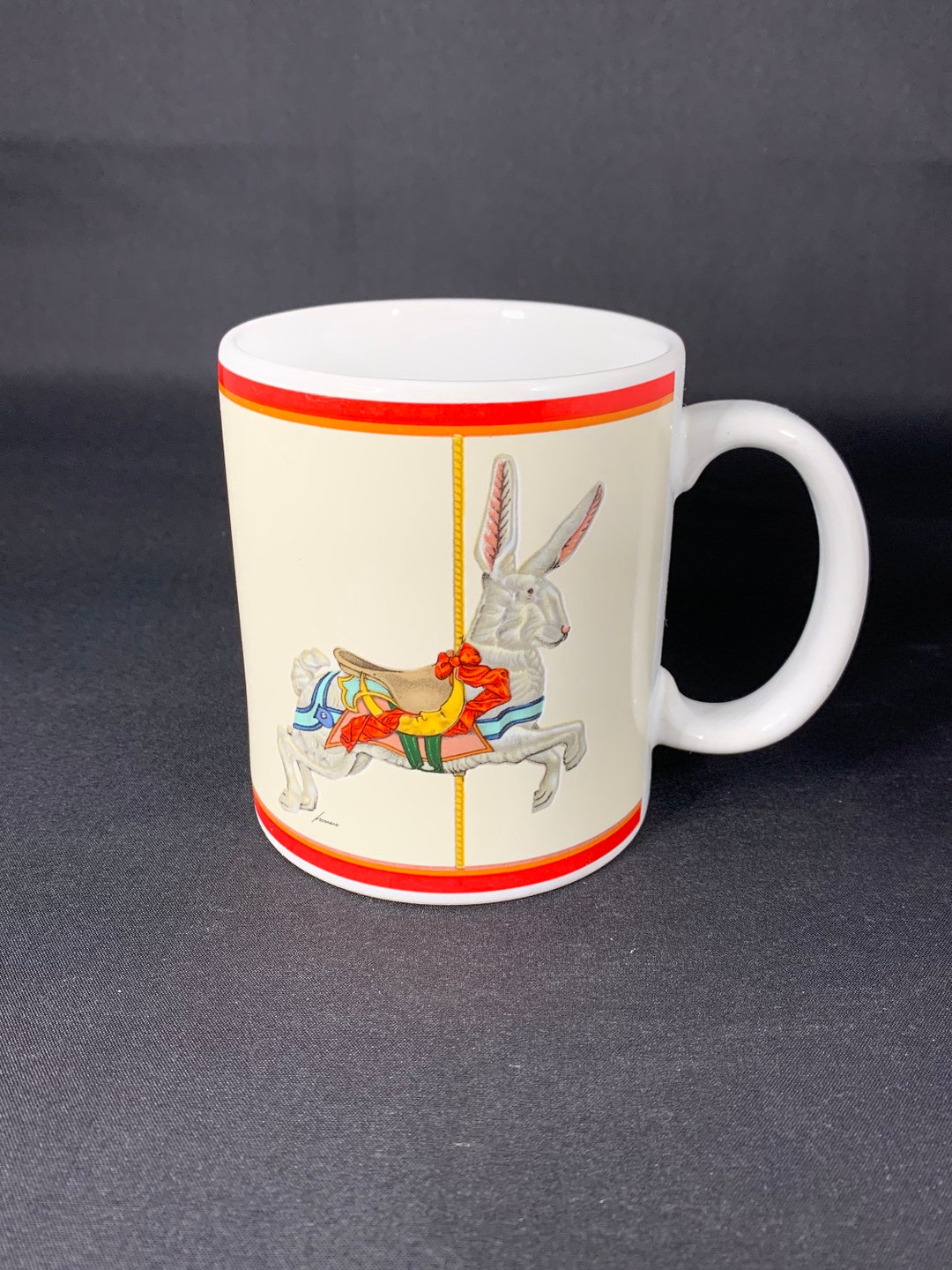Rabbit Carousel Ride Coffee Mug, Rabbit Merry Go Round Coffee Cup ...