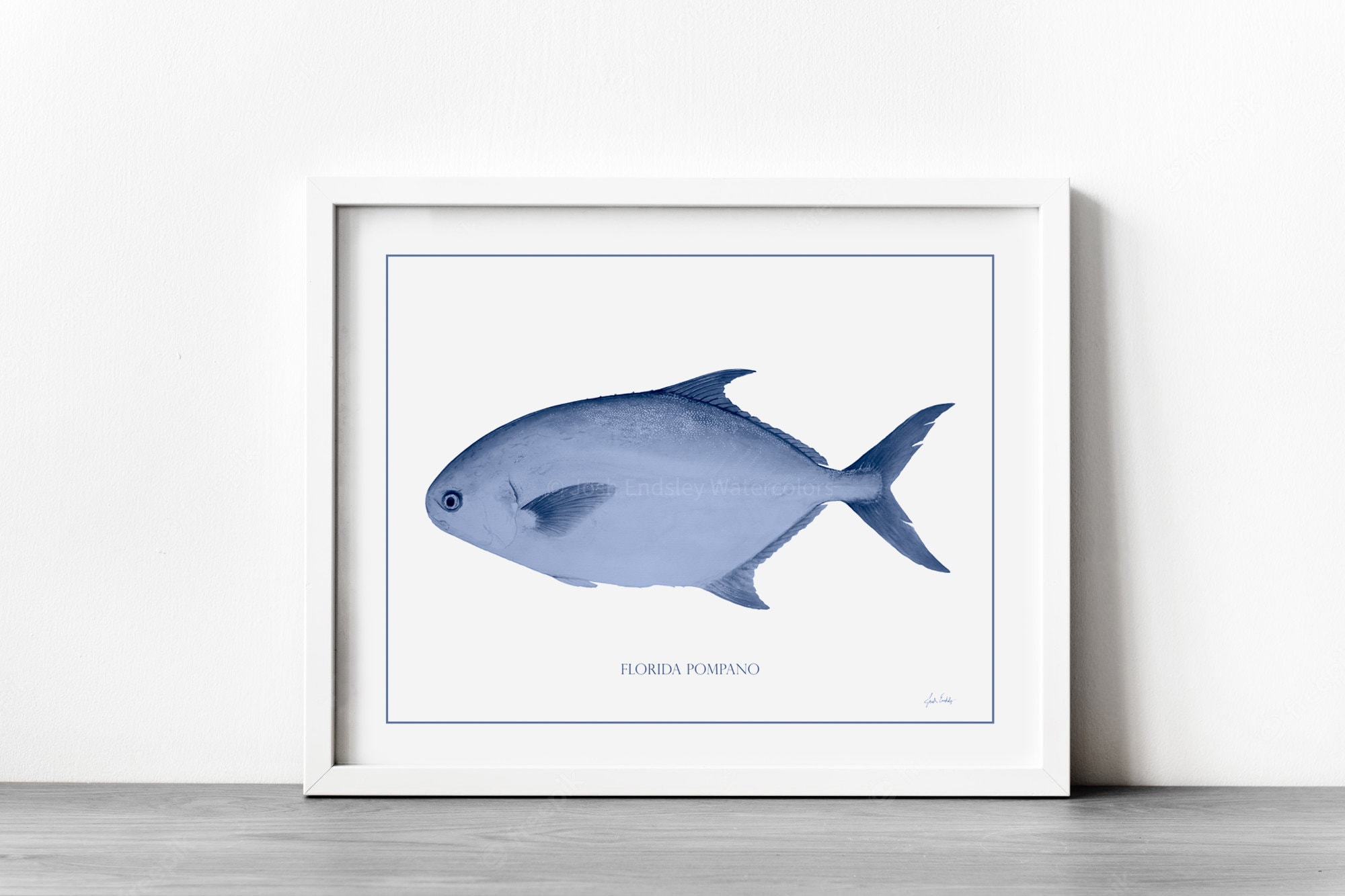 Pompano Fish original Artwork Watercolor Painting Print - Etsy