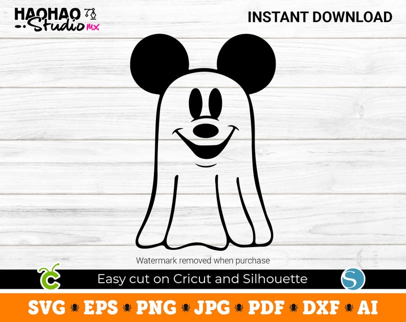 Ghost Mouse, Ghost Svg, Ghost Mouse Svg, Halloween SVG, Digital ...