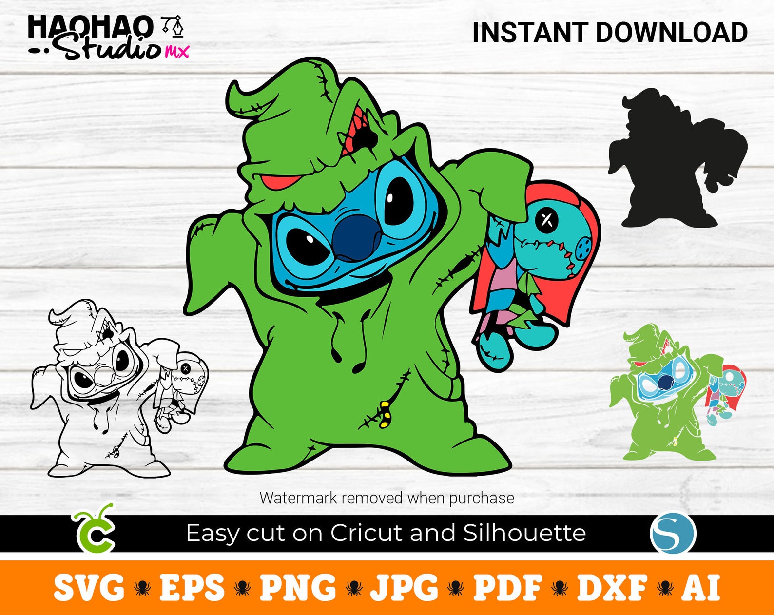 Stitch Oogie Boogi, Oogie Boogi Svg, Halloween SVG, Digital Download ...