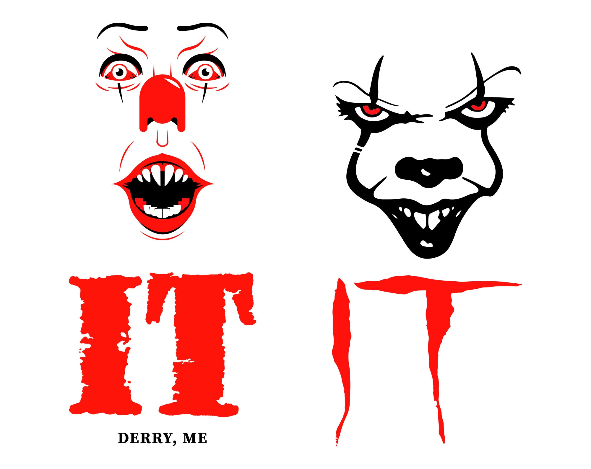 Pennywise Svg Mega Bundle, IT Svg Bundle, Horror Movie Bundle, Derry ...