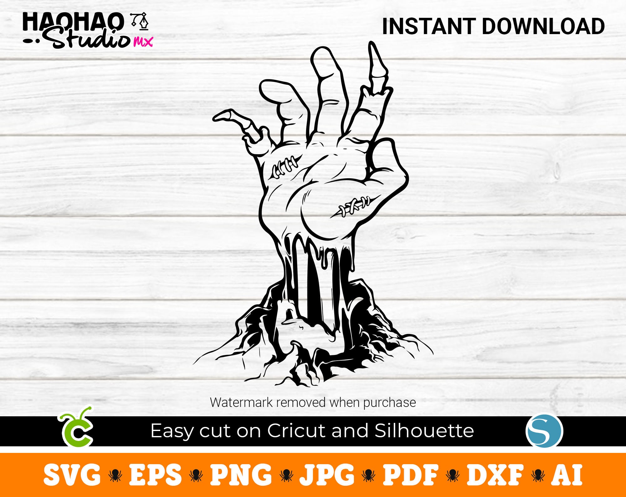 Zombie Hand, Zombie Svg, Zombies Sticker, Halloween SVG, Digital ...