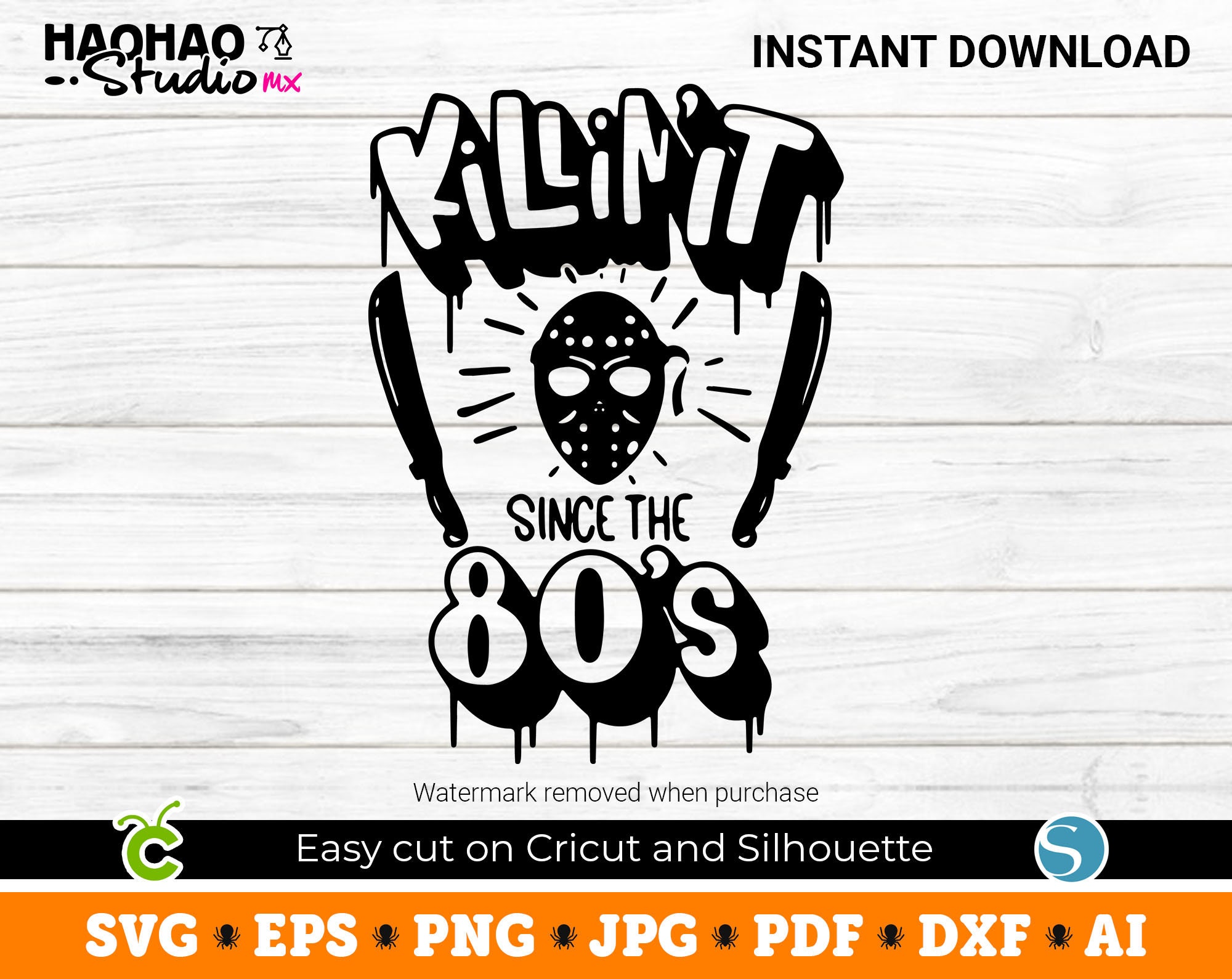Killin It 80s, Retro Halloween, 80s Svg, Halloween SVG, Digital ...