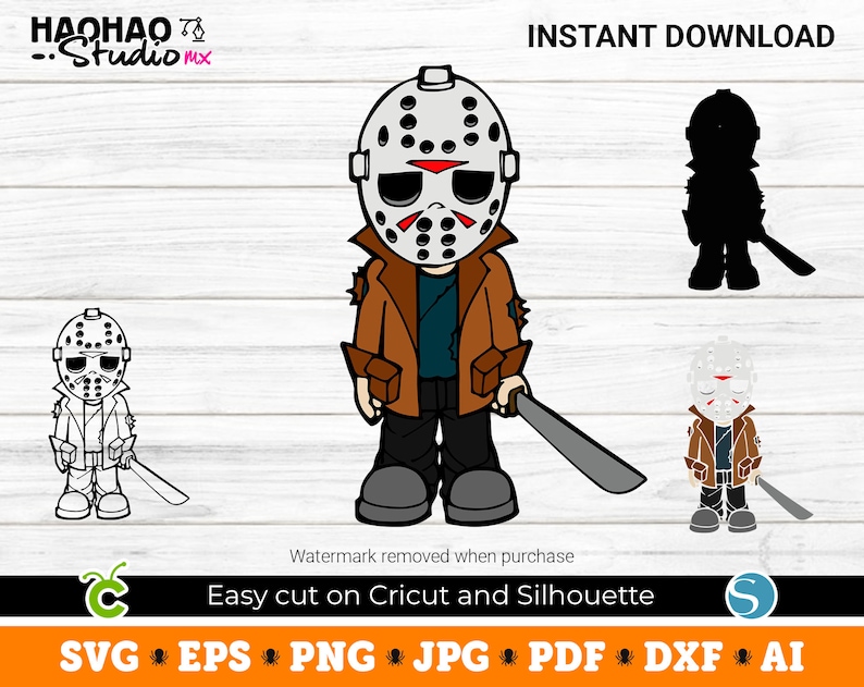 Jason Voorhees, Friday the 13th, Jason Svg, Halloween SVG, Digital ...