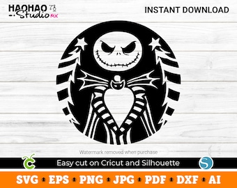 Jack Skellington SVG PNG JPG Digital Download - Etsy