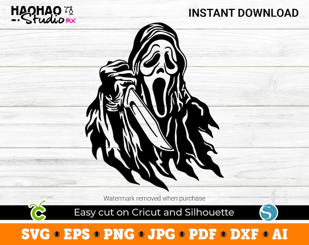 Scream, Scream Svg, Ghostface Svg, Scream Png, Halloween SVG, Digital ...