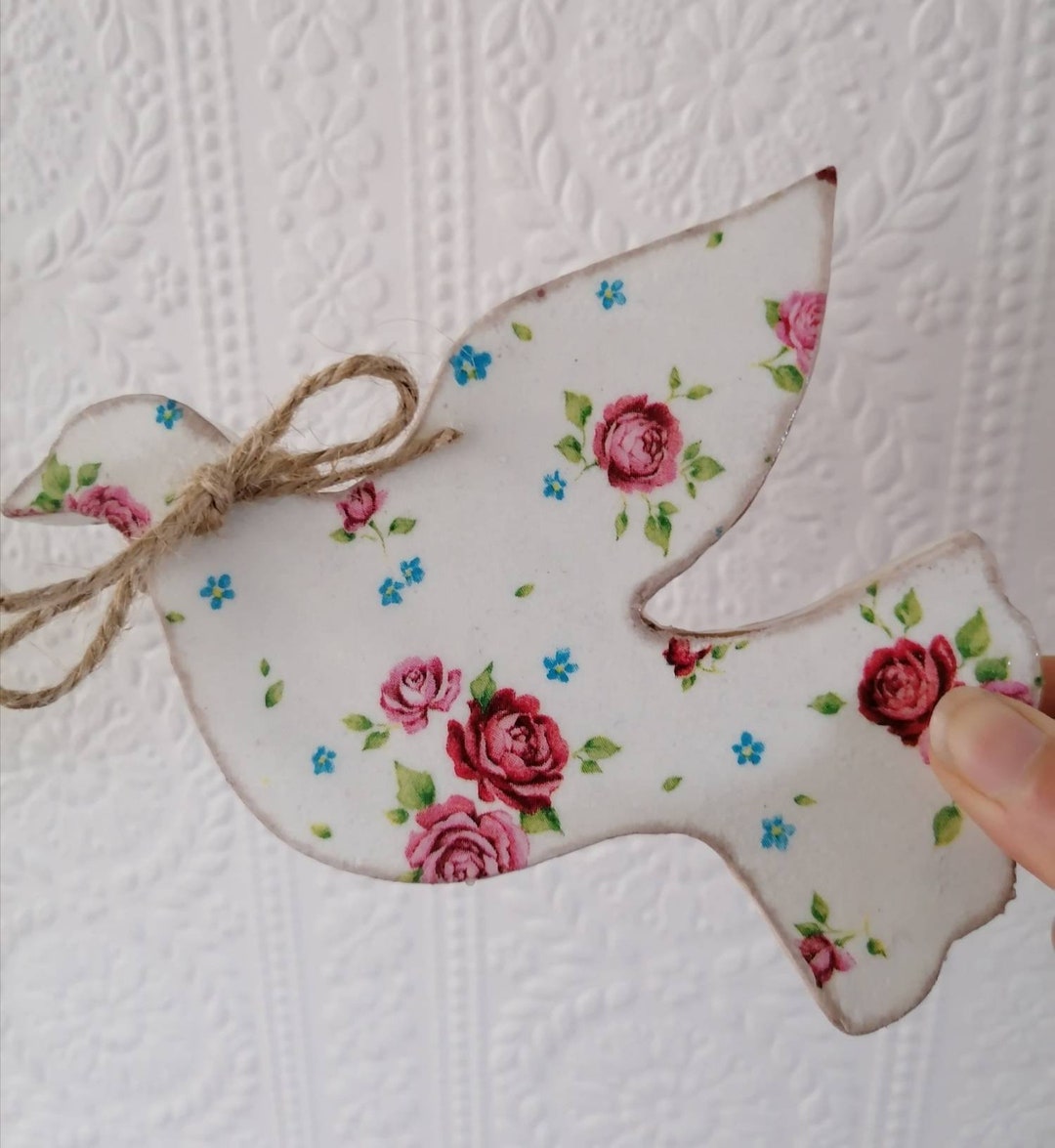 Chunky Wooden Dove Freestanding Wooden Dove Hand Painted - Etsy UK