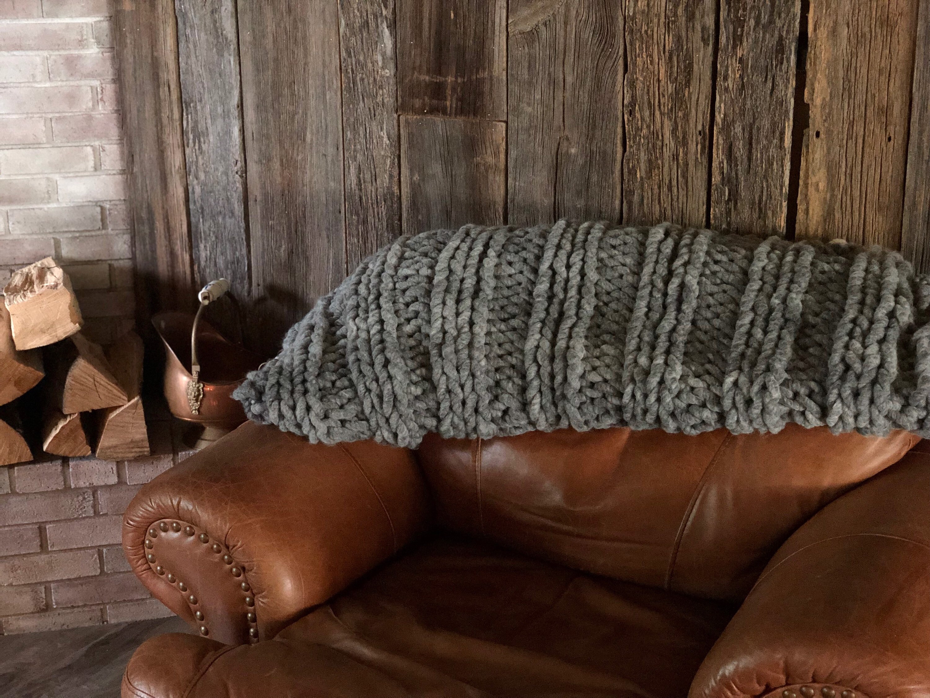 Super Bulky Knit Blanket 100% Thick Merino Wool Super - Etsy