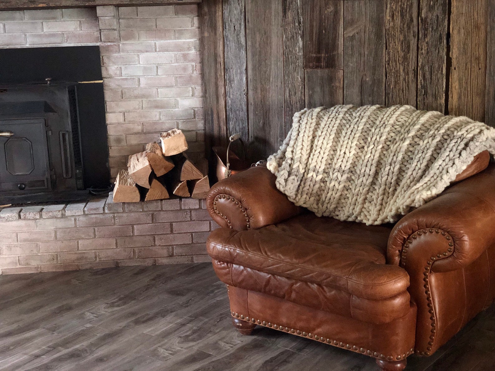 Super Bulky Knit Blanket 100% Thick Merino Wool Super | Etsy