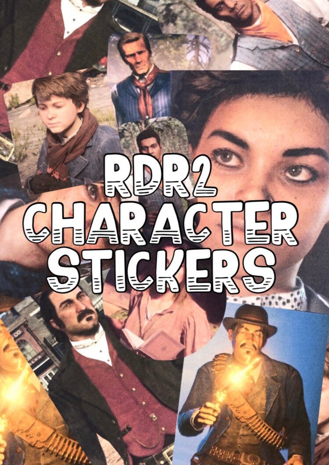 RDR2 Characters Large Stickers - Etsy UK