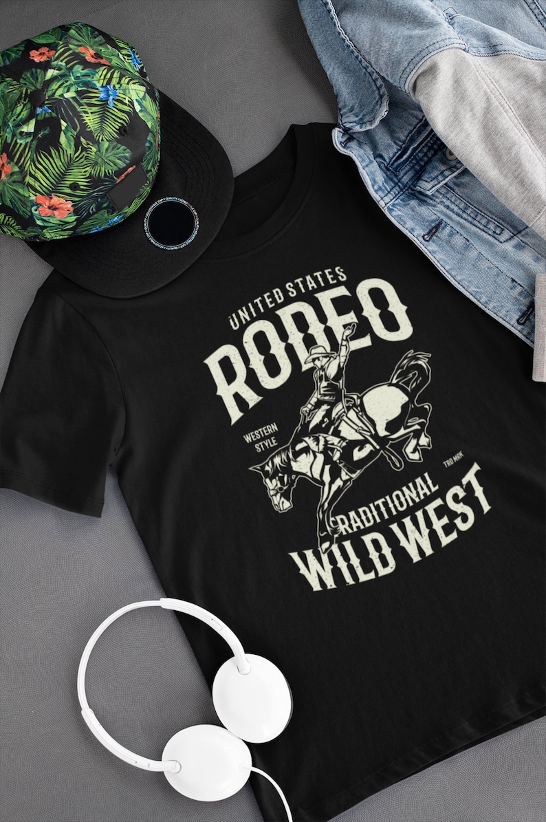 Rodeo T-shirt, Traditional Wild West, Cowboys Tshirt, Western United ...