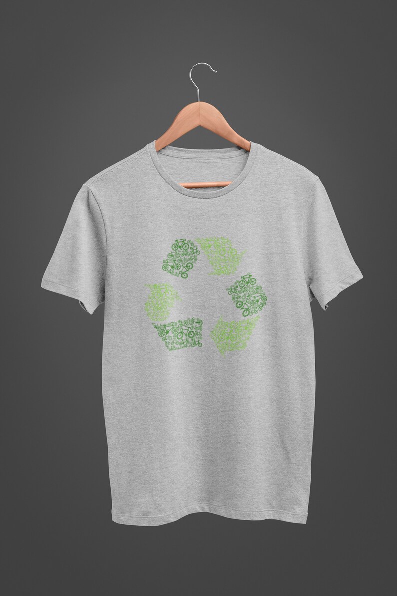 Ecology, Green Recycling Symbol T-shirt, Bicycle Cycling Ride, Zero ...